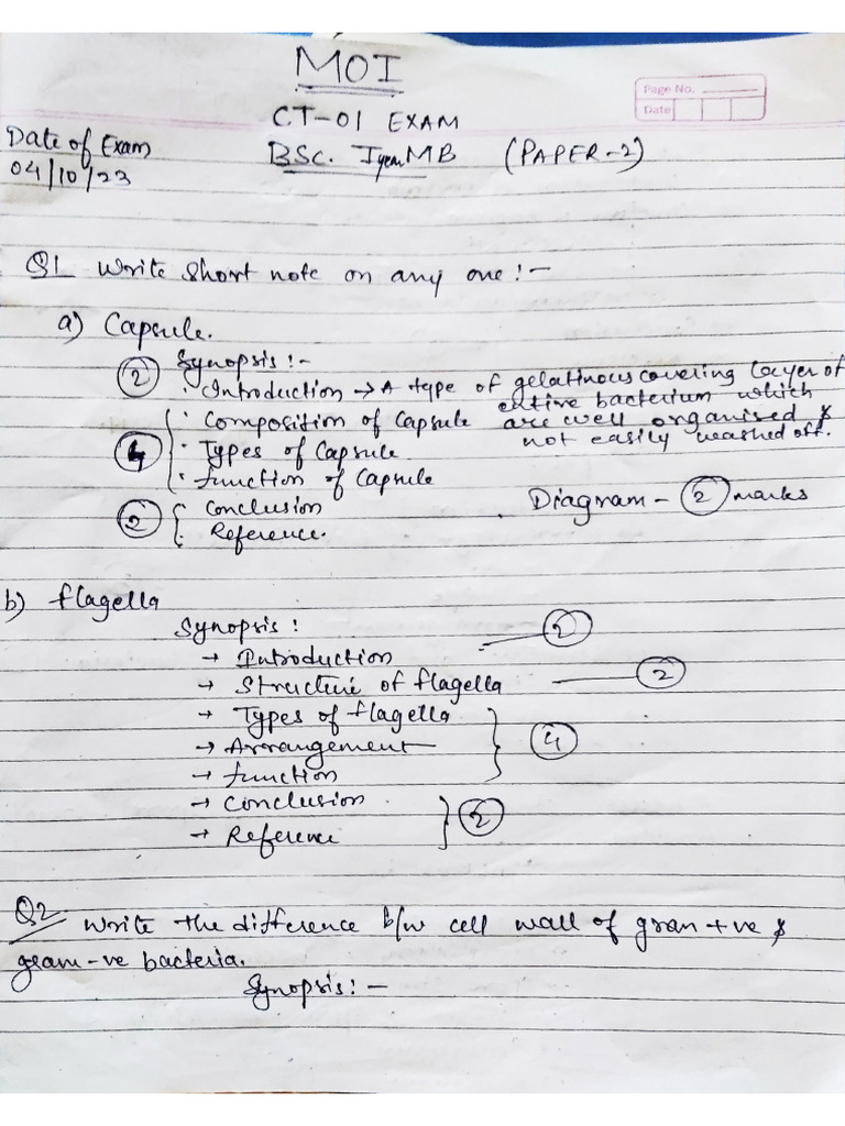 MOI BSc. 1 Year MB Paper 2 Savita | PDF