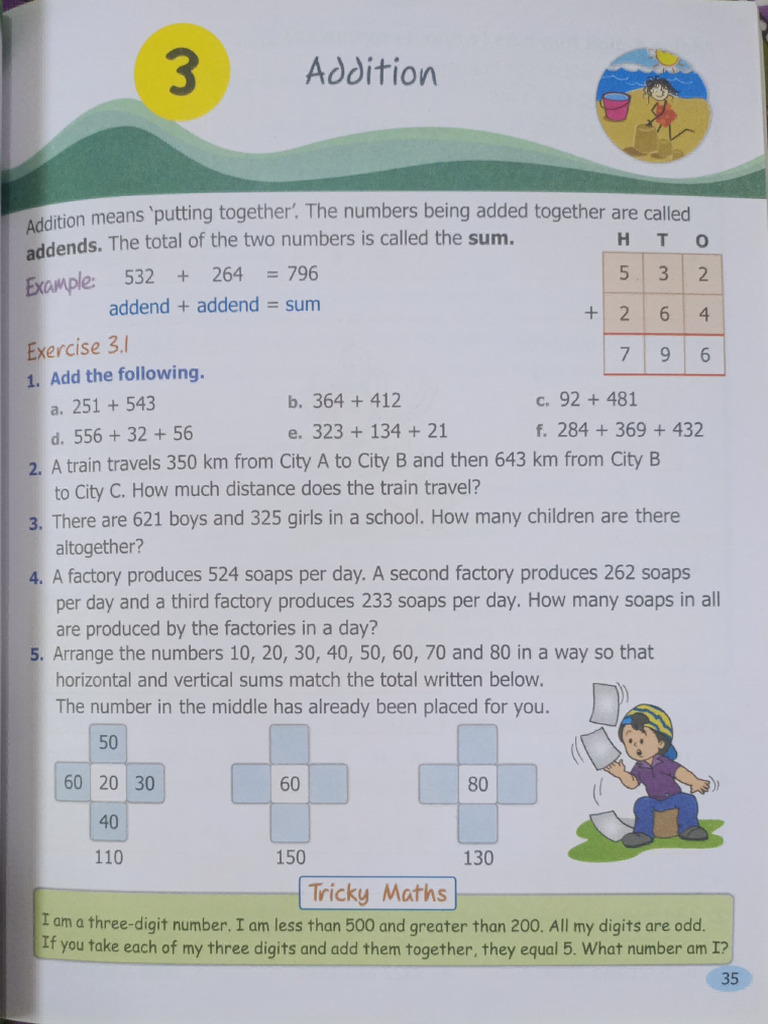 Addition Textbook Pages STD IV | PDF