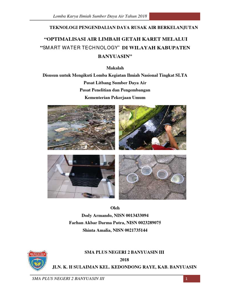 Full Lkti Sumber Daya Air 2018 (Sma Plus N 2 Ba Iii) | PDF | Sains & Matematika