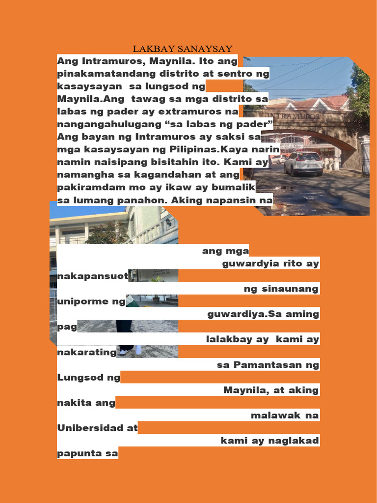 Lakbay Sanaysay | PDF