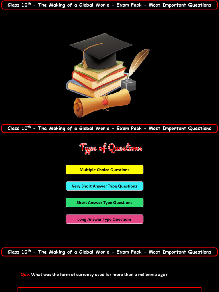 Global World Class 10 Exam Pack | PDF | Trade | Silk Road