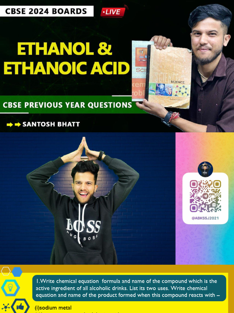 Ethanol & Ethanoic Acid | PDF | Ethanol | Acetic Acid