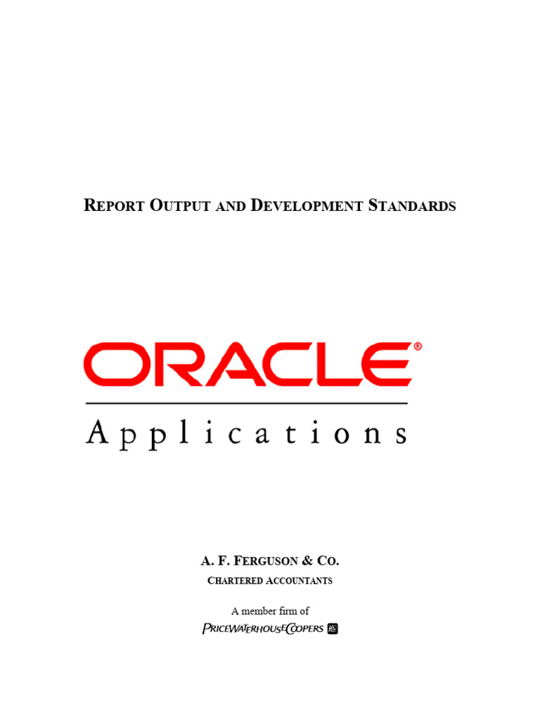 Report Output and Development Standards | PDF | Database Index | Databases Report Output and Development Standards | PDF | Database Index | Databases
