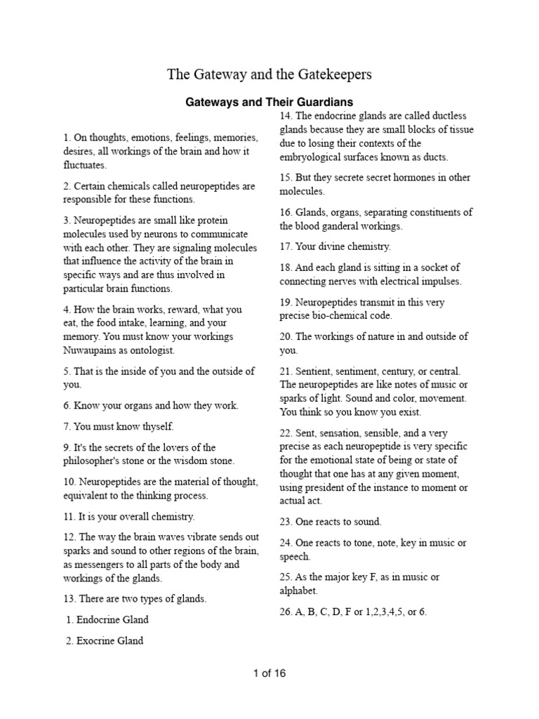 The Gateway and The Gatekeepers, Gateways and Their Guardians | PDF ...