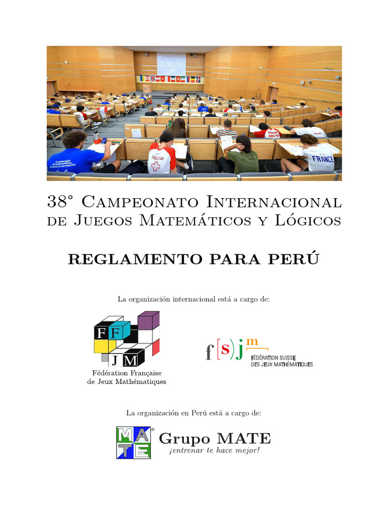 Reglamento 38 Campeonato Compressed | PDF | Matemáticas | Perú