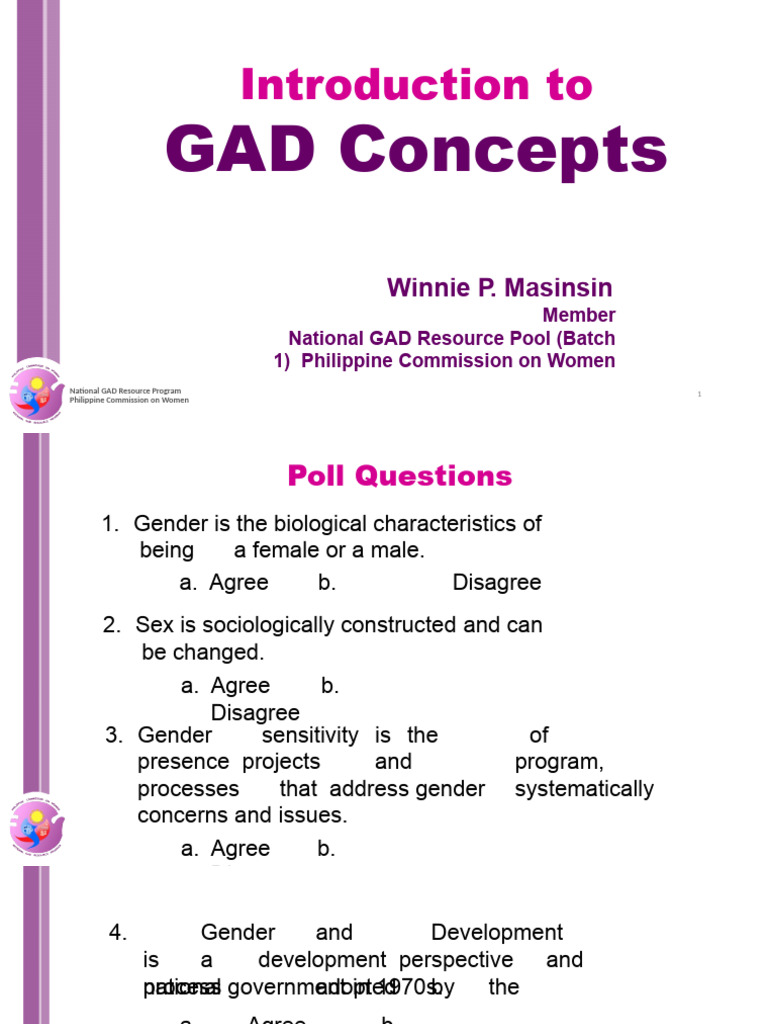Introduction To Gad Concepts Pdf Reproductive System Sex
