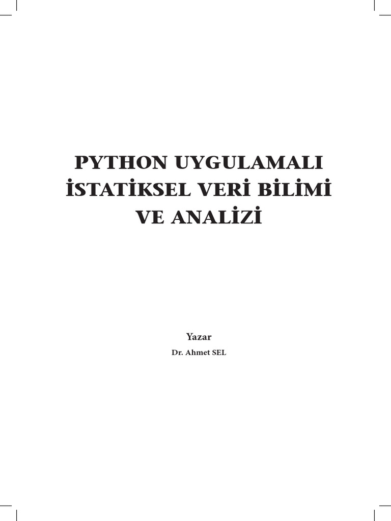 Python Uygulamali Istatiksel Veri Bilimi | PDF