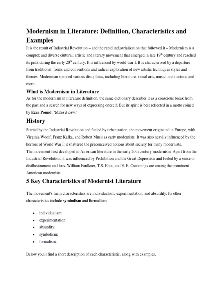Modernism | PDF | Literary Modernism | Modernism
