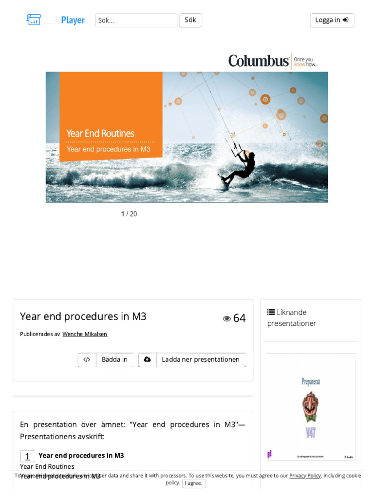 Year End Procedures in M3 - PPT Ladda Ner | PDF