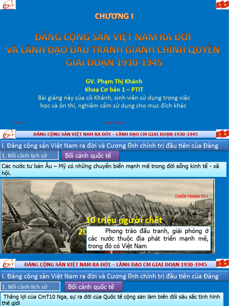 Chuong I. Phan I - Dang Cong San Viet Nam Ra Doi | PDF