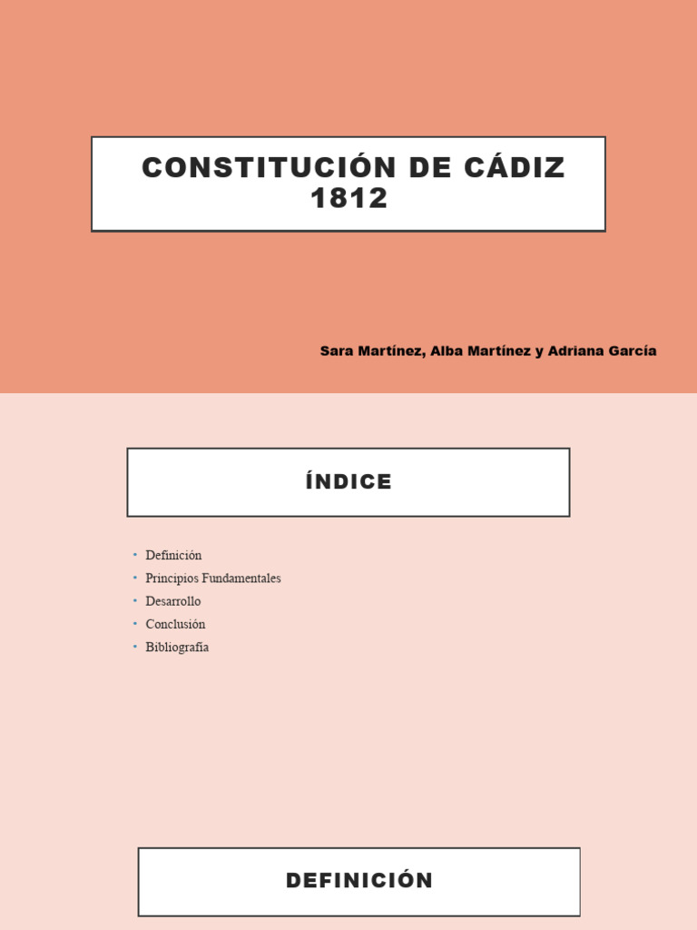 Constitución de Cádiz 1812 | PDF