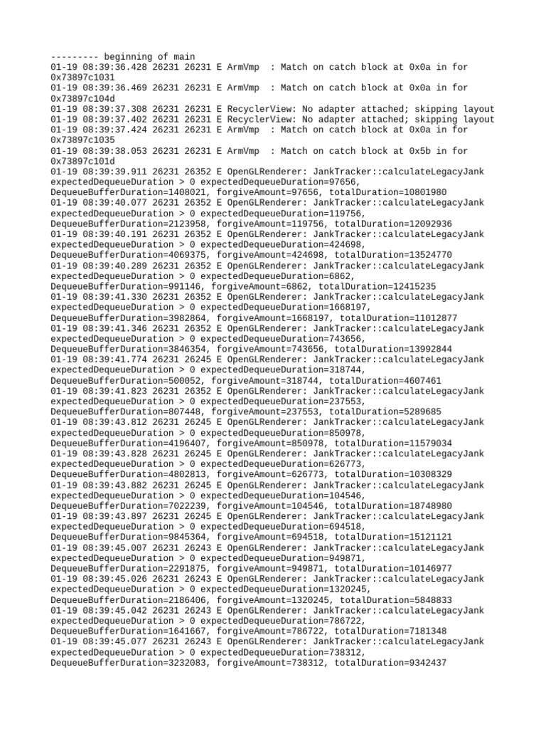 Logcat | PDF | Computing | Software Development