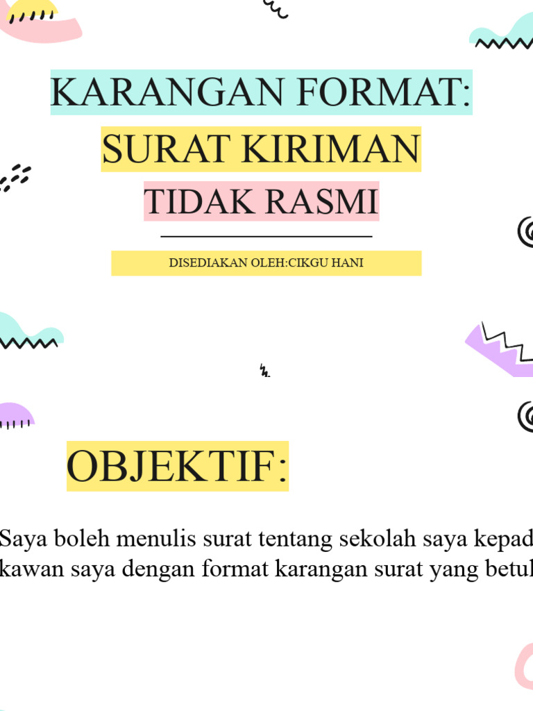 Format Surat Kiriman Tidak Rasmi | PDF