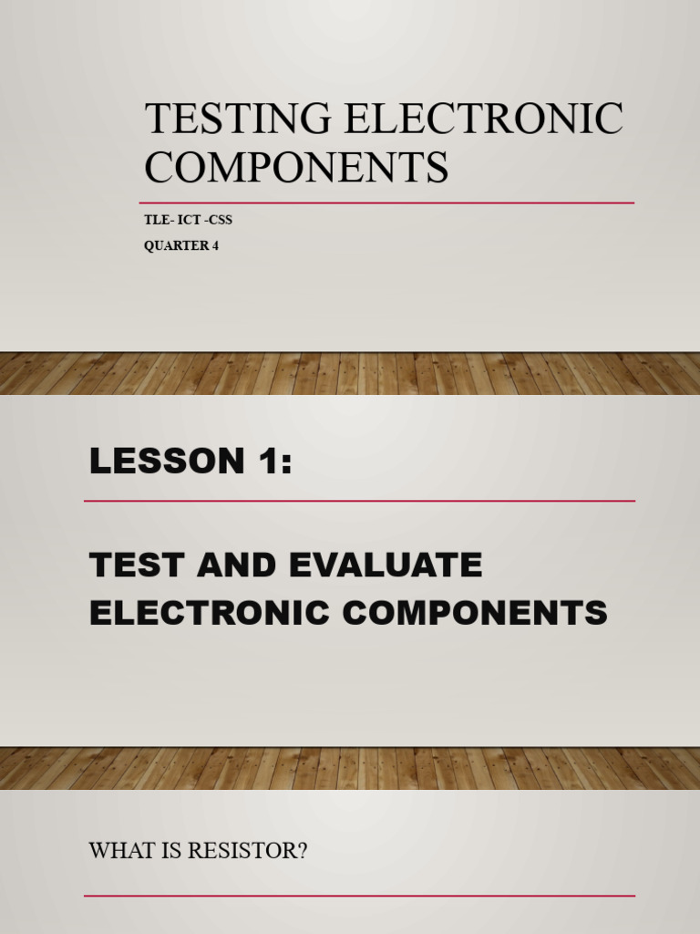 Tle Ict | PDF | Resistor | Capacitor