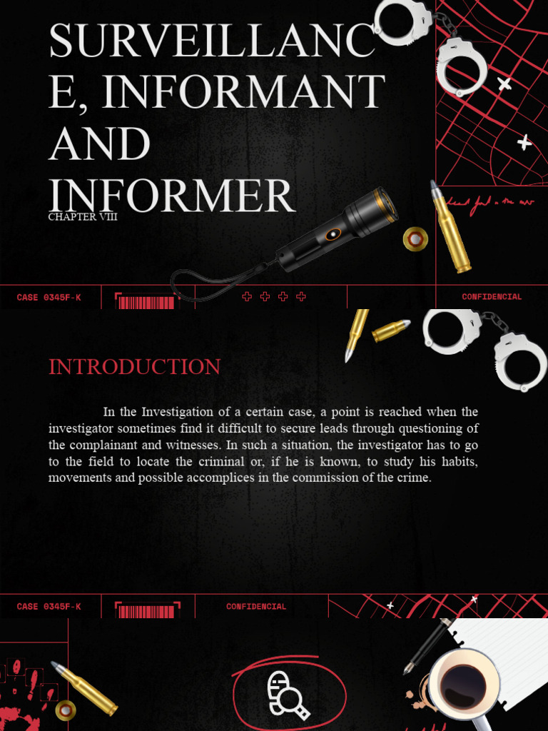 Surveillance Informant and Informer | PDF | Surveillance | Covert Operation