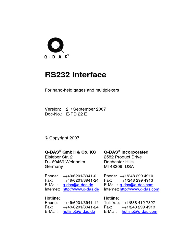 RS232 Interface E v2xx | PDF | String (Computer Science) | Computing