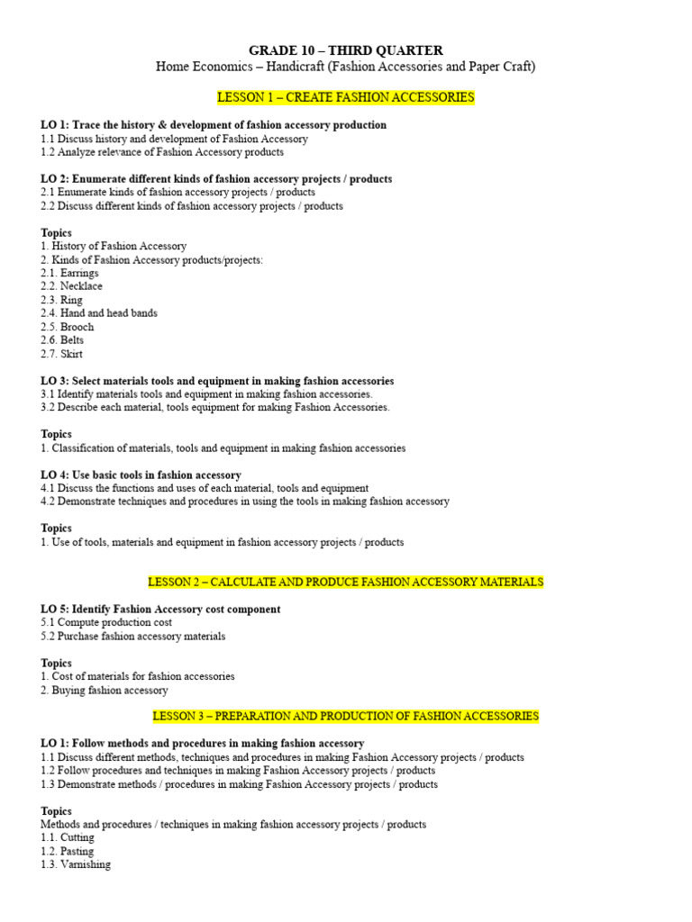 Q3 G10 Topics | Download Free PDF | Origami | Packaging And Labeling