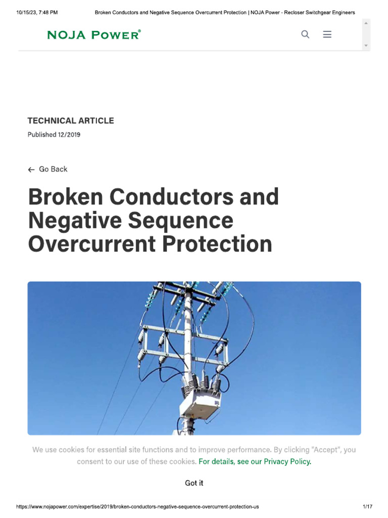 Broken Conductors and Negative Sequence Overcurrent Protection | PDF