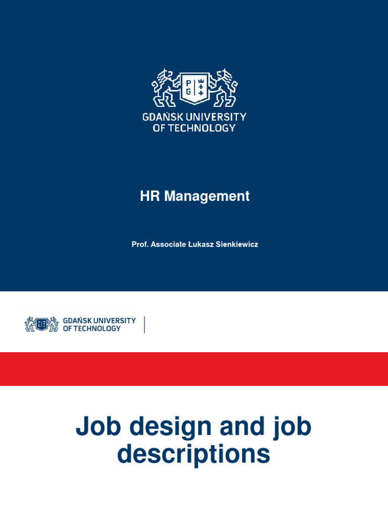HRM Job Design and Job Descriptions | PDF | Human Resource Management ...