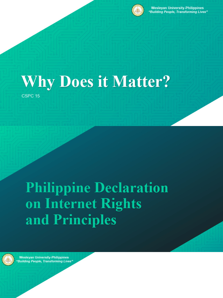 Philippine Declaration On Internet Rights | PDF | Internet | Privacy