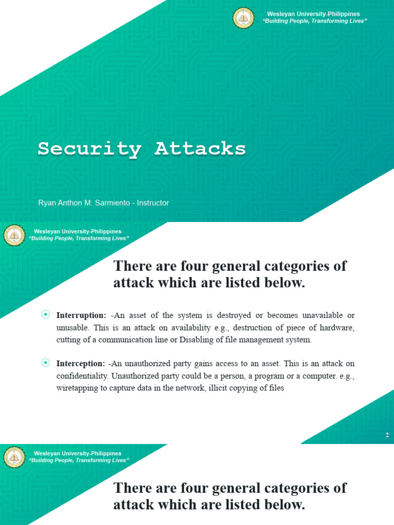 Security Attacks | PDF | Key (Cryptography) | Cryptography