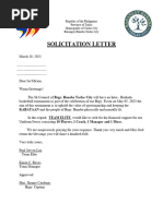 Solicitation Letter: Uniform/jersey Consisting of 12 Players | PDF