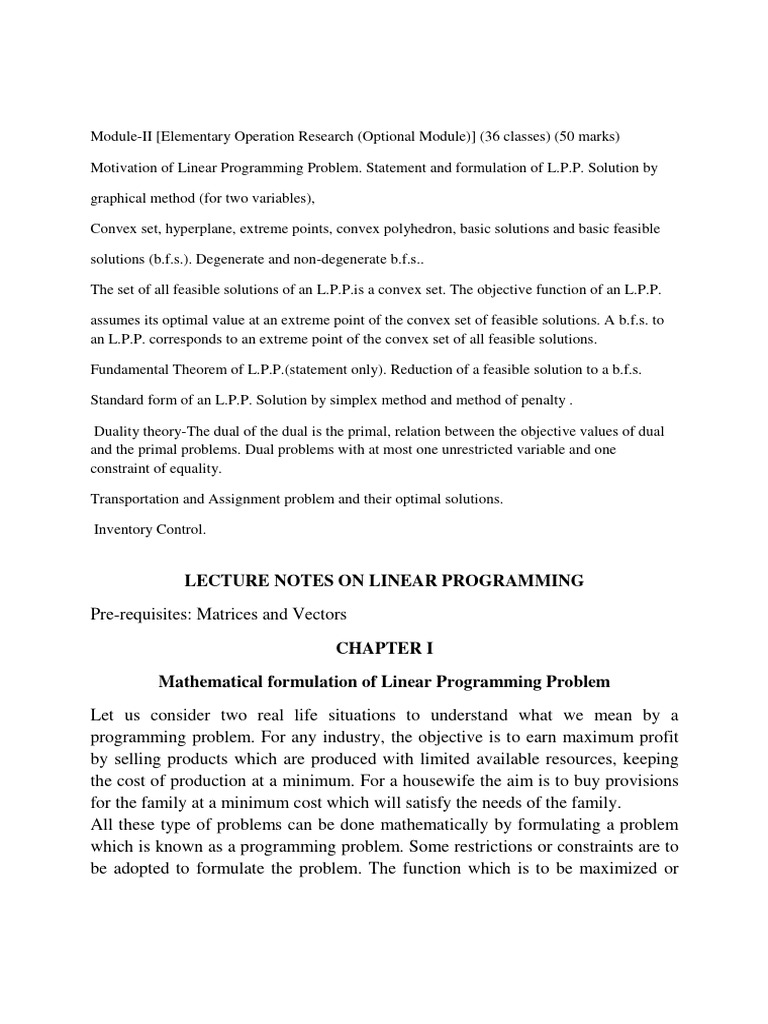 Maths Optimisation | PDF | Linear Programming | Mathematical Optimization Maths Optimisation | PDF | Linear Programming | Mathematical Optimization