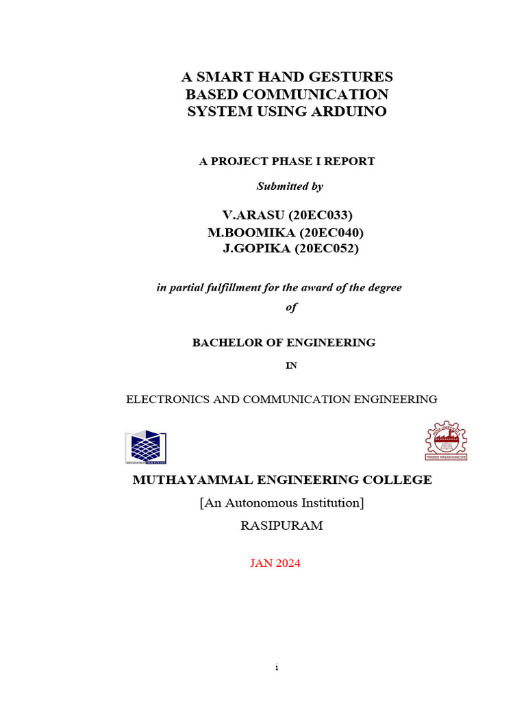 Smart Hand Report Front | PDF | Computer Engineering | Computing