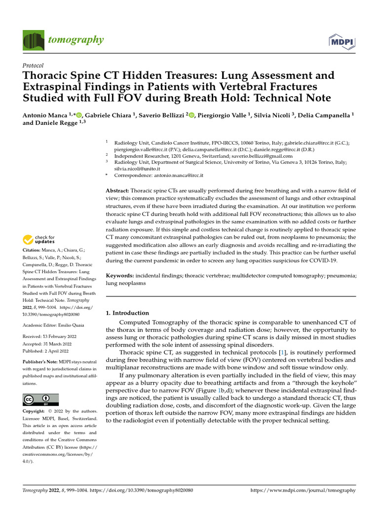 Jurnal CT-Scan Thoracal | PDF | Ct Scan | Clinical Medicine