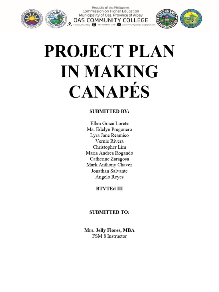 Project Plan Format | Download Free PDF | Food And Drink | Cuisine