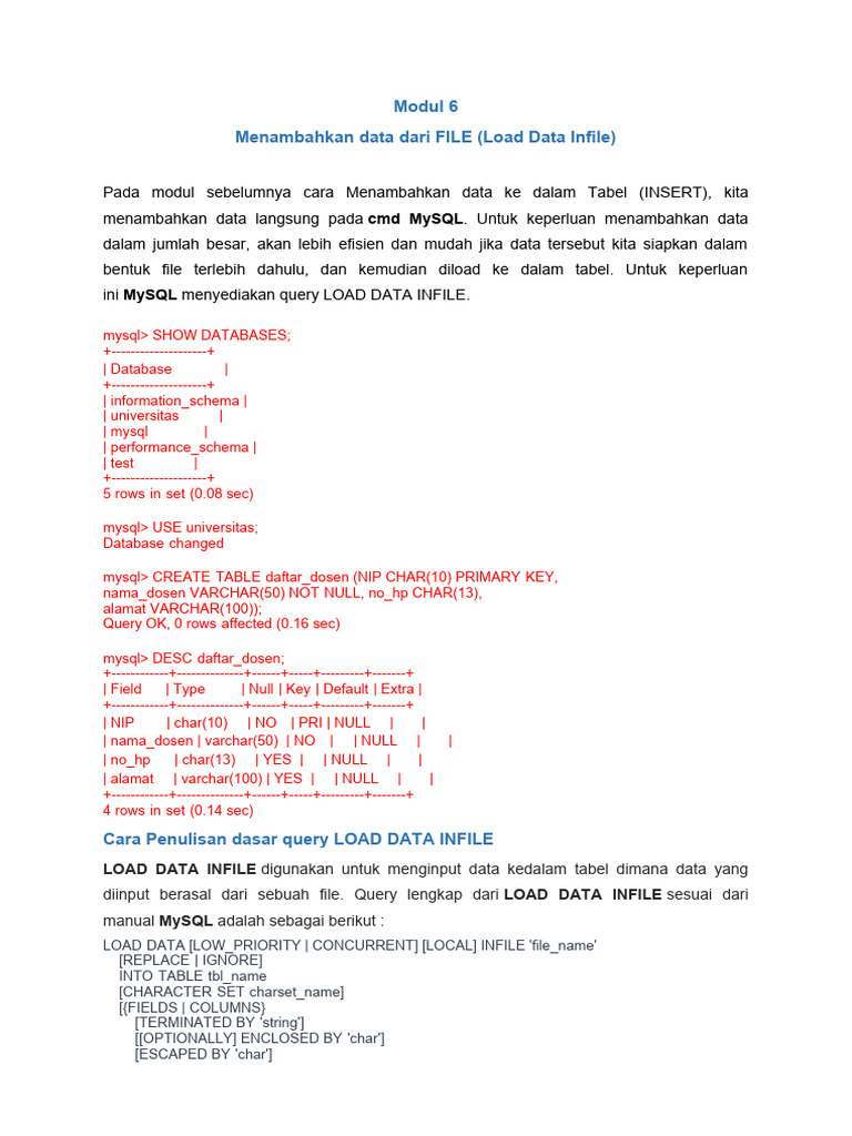Handout INF106 Modul Praktikum Jum at 31 Maret 2017 | PDF