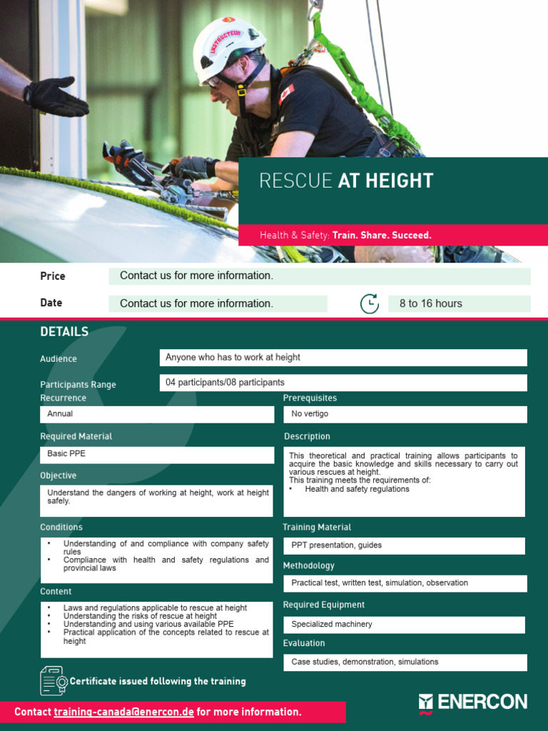 Sauvetage Hauteur en | PDF | Safety | Occupational Safety And Health