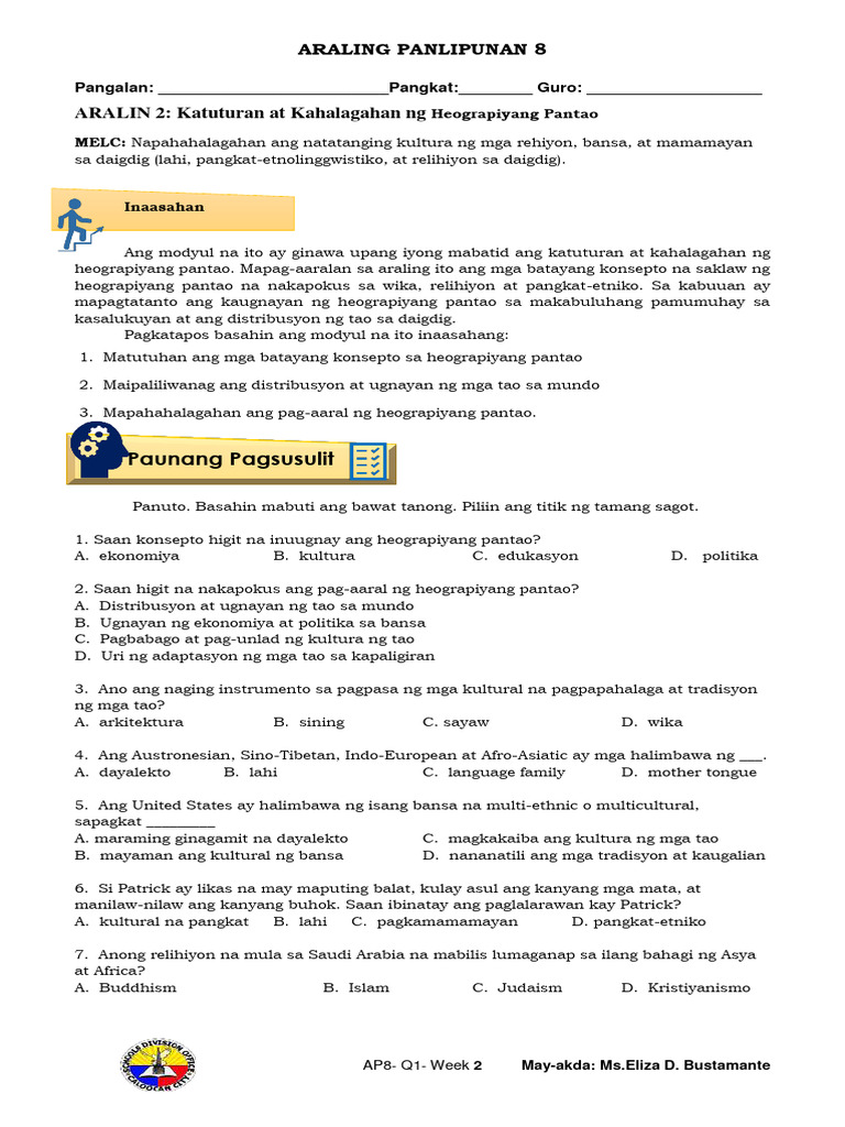 AP 8 Week 2 | PDF