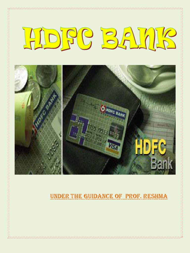 HDFC Bank Final Project | PDF | Banks | Loans