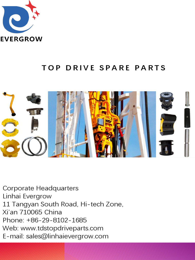 Top Drive Spare Parts Catalog-2023 | PDF | Screw | Pump