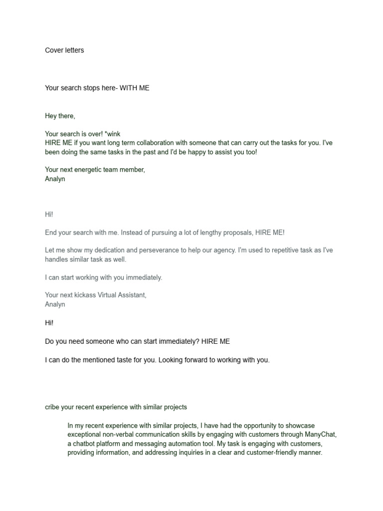 Cover Letters | PDF | Brand | Sales