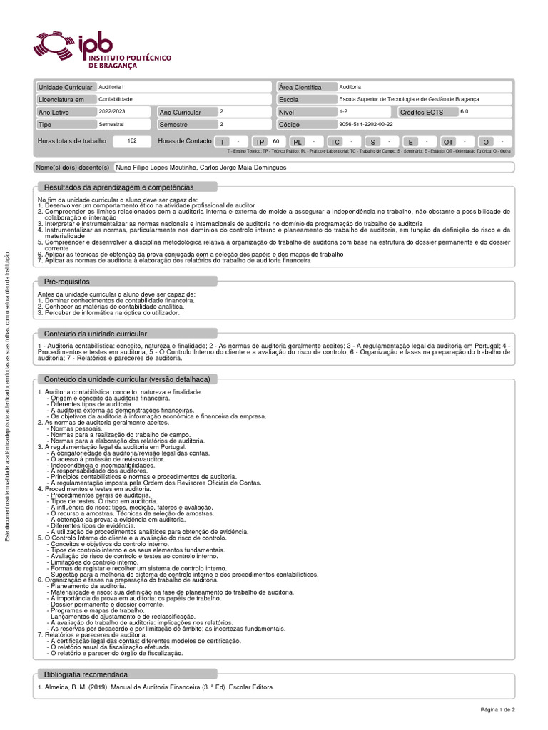 Guia Ects | PDF | Contabilidade | Business