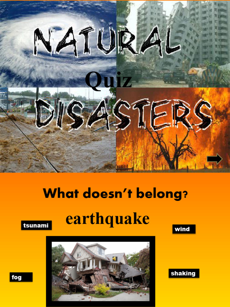 Natural Disasters Quiz Fun Activities Games Oneonone Activities Picture ...