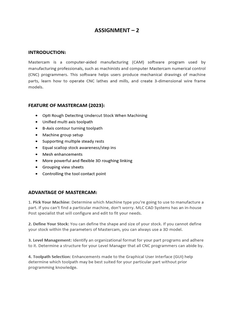Assignment 2 | PDF | Numerical Control | Computer Aided Design