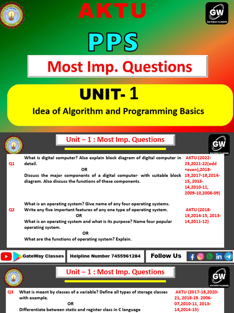 PPS Most Imp. Questions | PDF