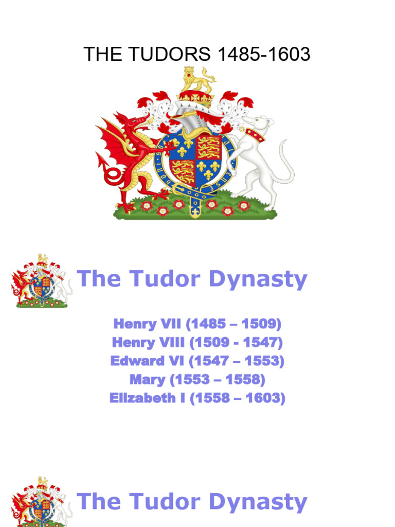 The Tudor Dynasty: 1485-1603 Overview | PDF | House Of Tudor | Wars Of ...