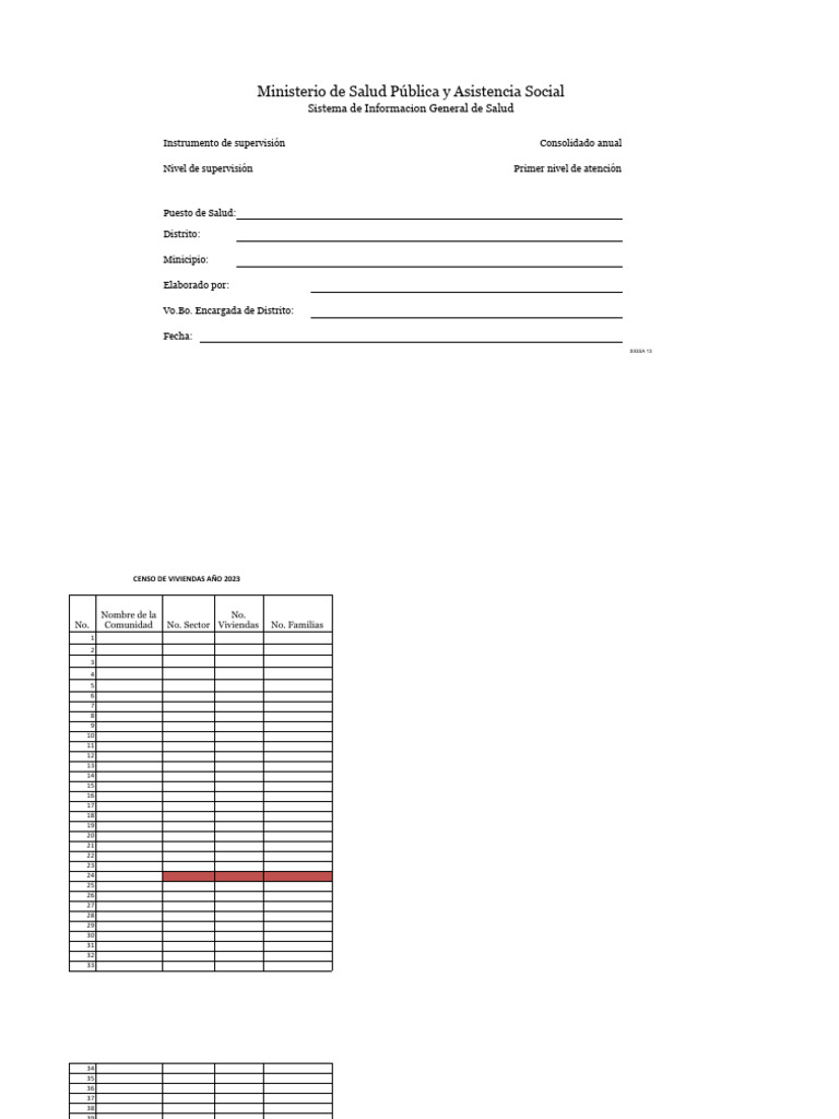 Sigsa 13 en Blanco | PDF