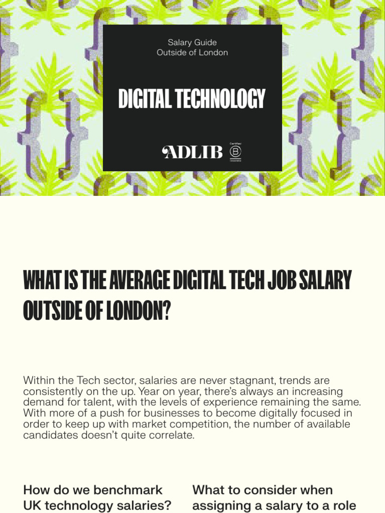 Digital Technology Permanent Salary Guide Outside London | PDF ...