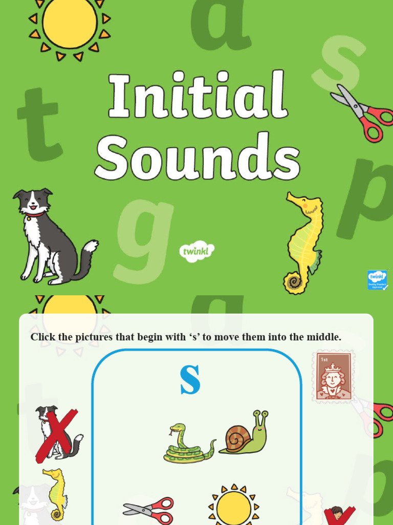 Initial Sounds Game Powerpoint Ver 6 | PDF