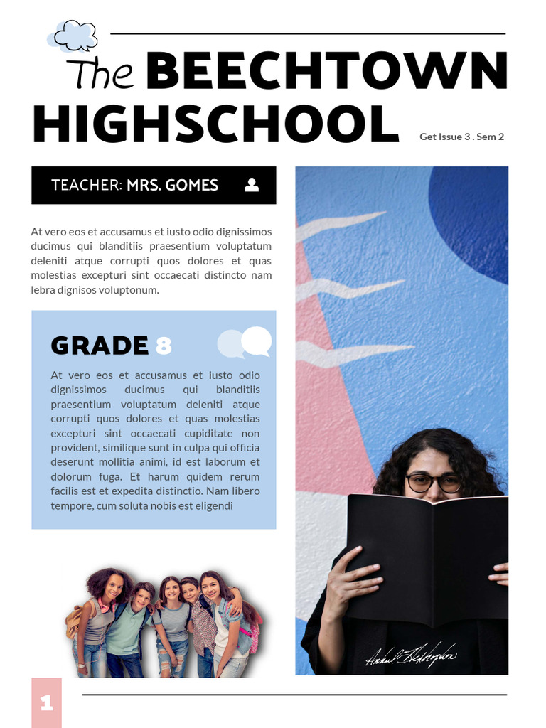 Modern Classroom Newspaper Template | PDF