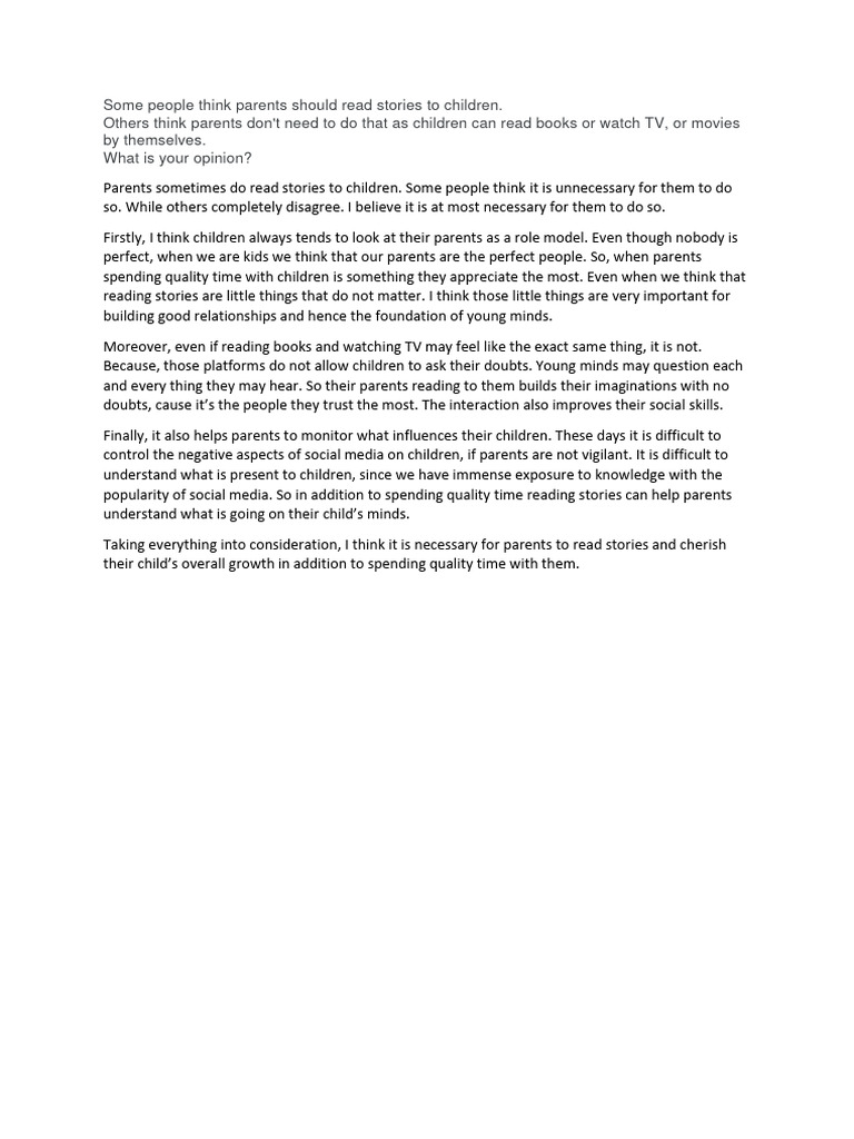 Opinion Essay | PDF