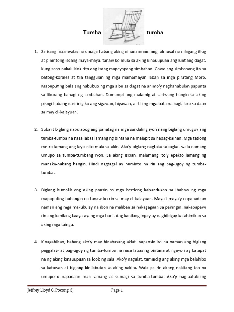 Tumba Tumba (Edited) | PDF