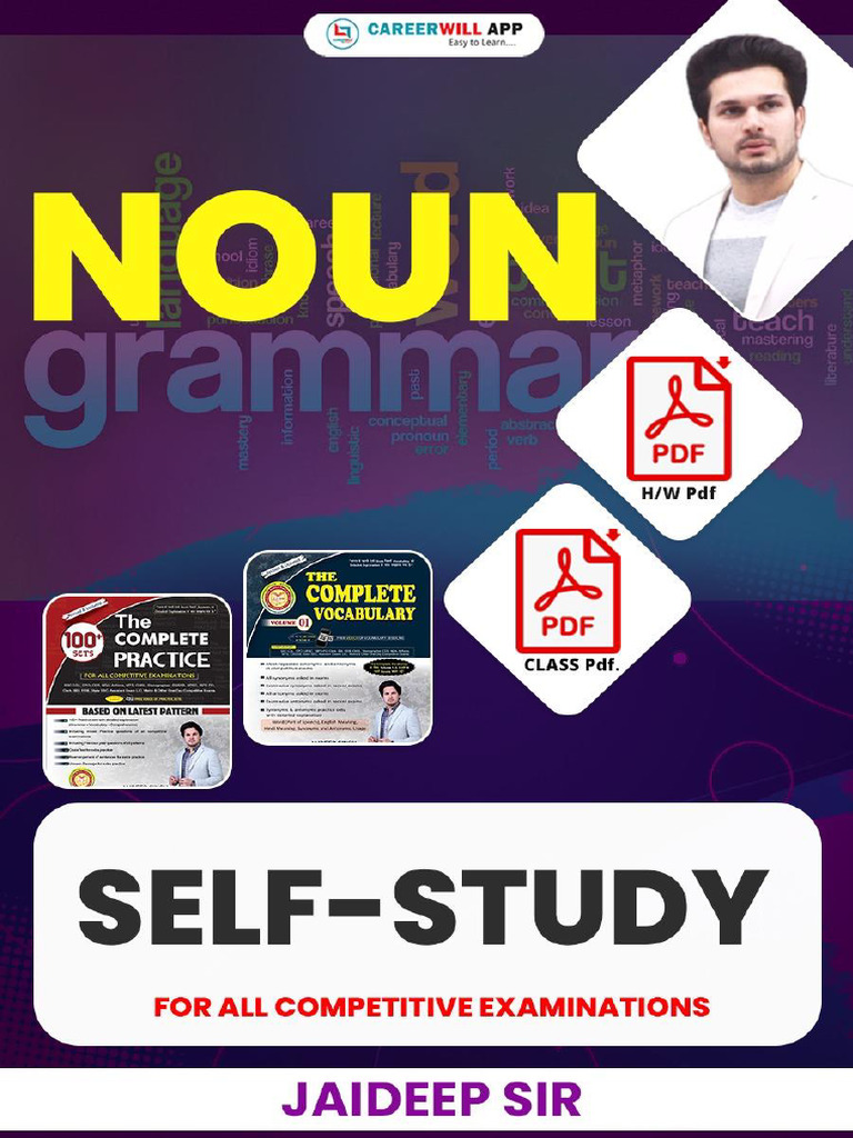 Noun Self Study Notes | PDF | Plural | Grammatical Number