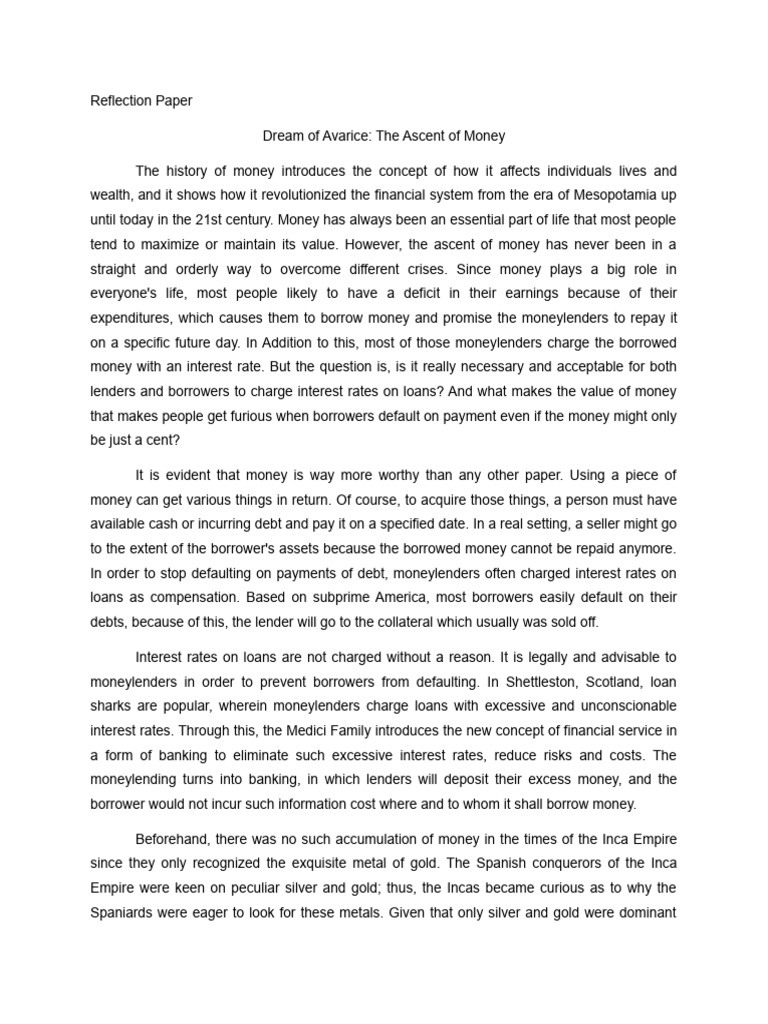 The Evolution and Impact of Money | PDF | Loans | Debt
