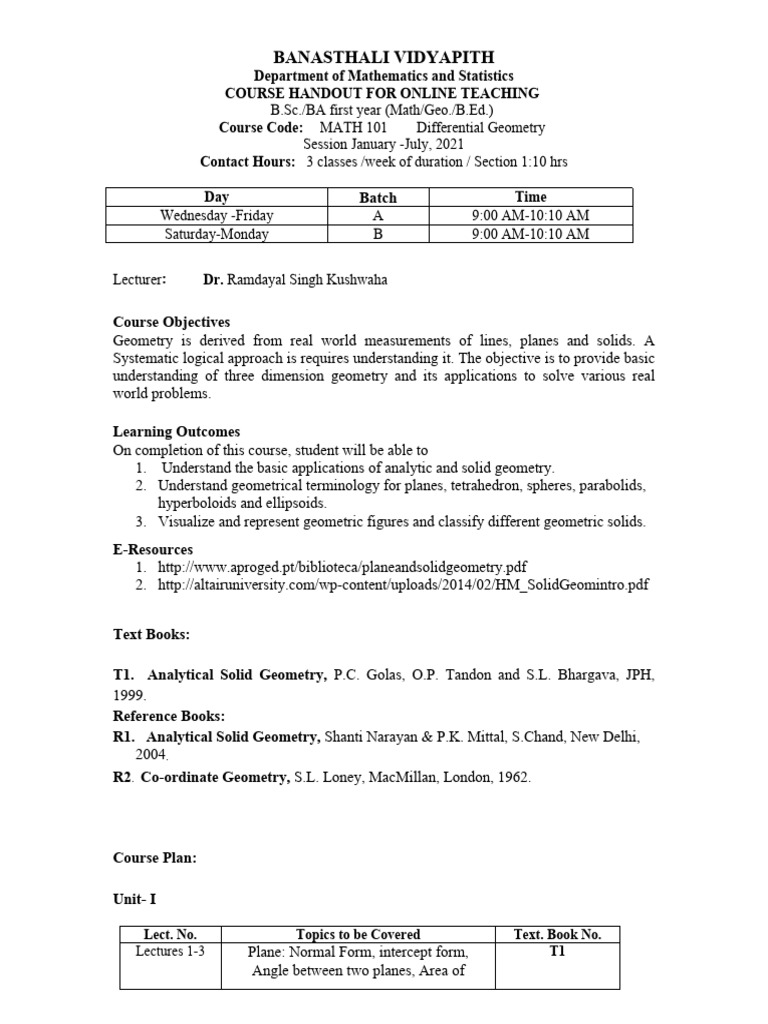 Handout Geometry | PDF | Sphere | Geometry
